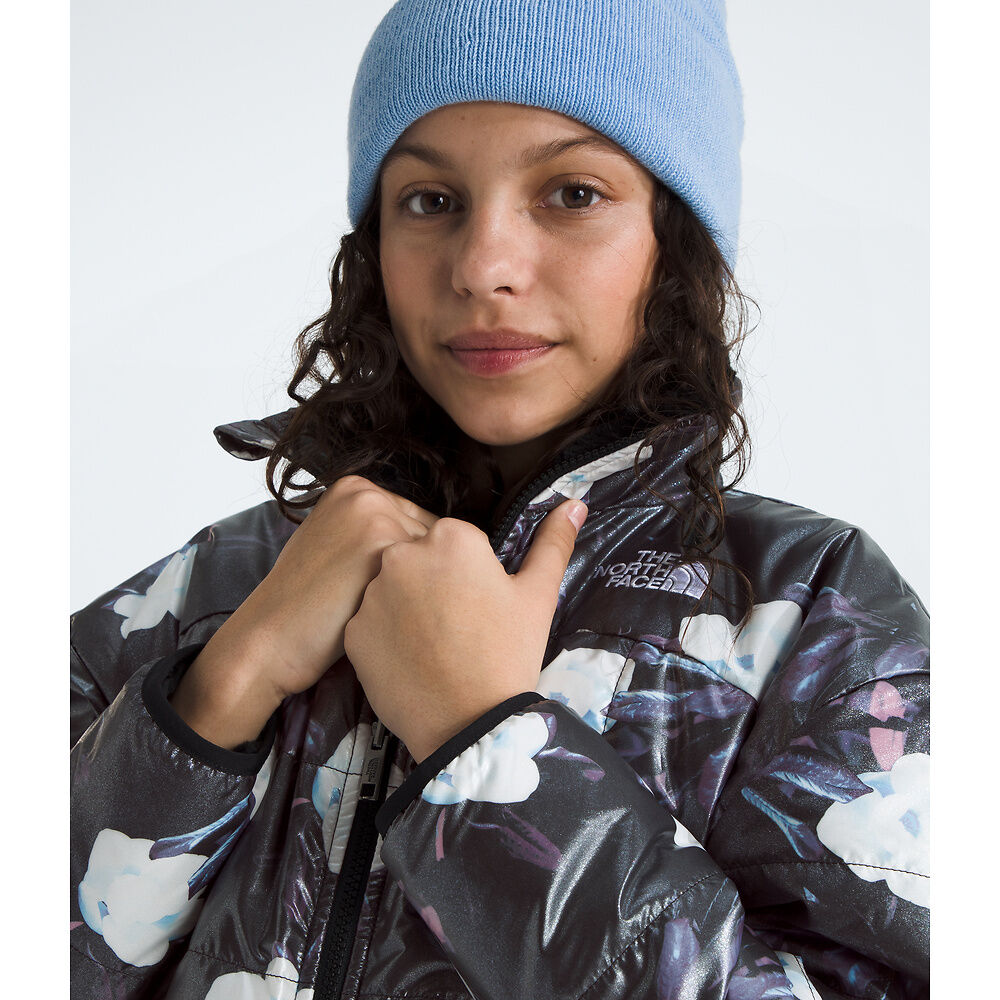 Girls' Reversible Shasta Full Zip Jacket TNF BLACK WINTER FLOWERS PRINT-FOIL | Jackets & Vests ...